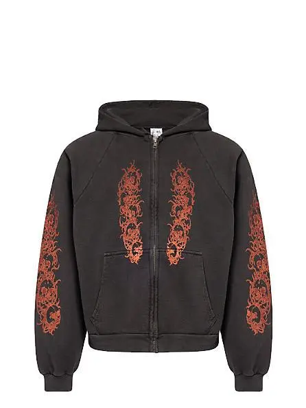 BASKETCASE Afflicted Graphic-print Hoody - Black
