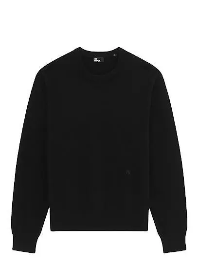 The Kooples Relaxed-fit Stretch Cashmere-blend Jumper - Black