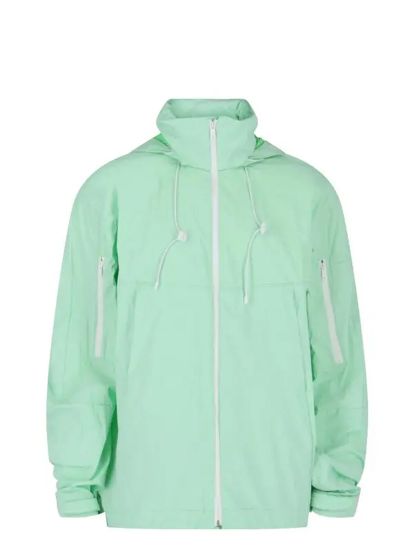 Givenchy Logo Printed Hooded Windbreaker - Mint