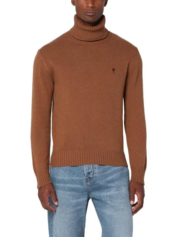 Ami De Coeur Turtleneck Sweater - Brown