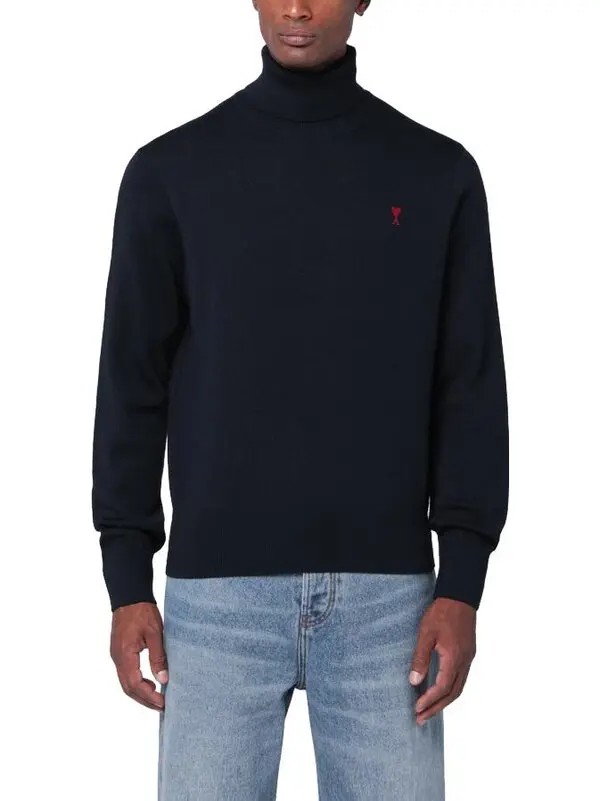 Ami De Coeur Turtleneck Sweater - Blue
