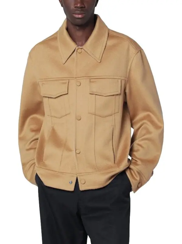 Ami Wool Trucker Jacket - Beige