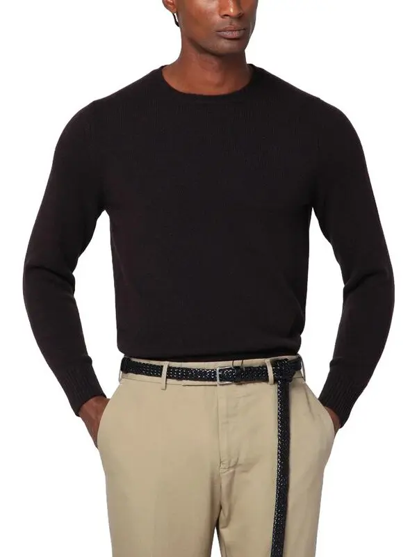 DRUMOHR Cashmere Round-neck Sweater - Brown