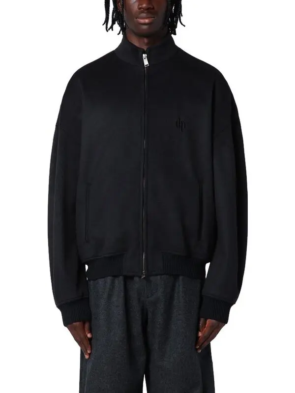DARKPARK Wool Blend Bomber Jacket - Black