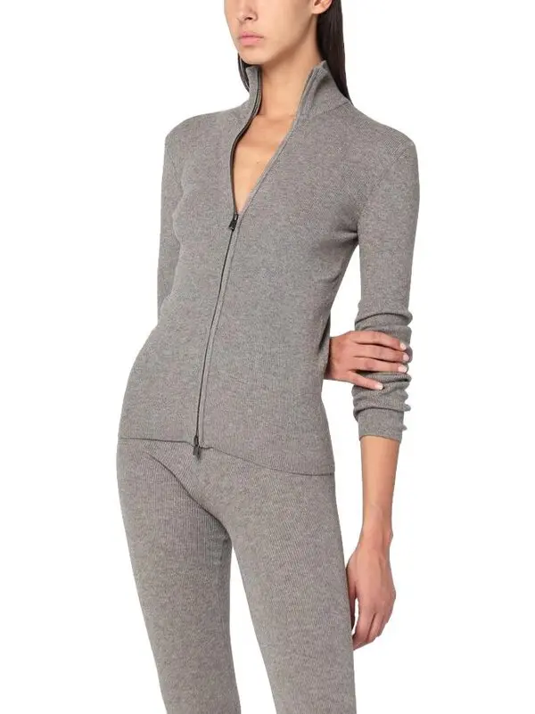 Fear Of God Ribbed Zip Cardigan - Grey
