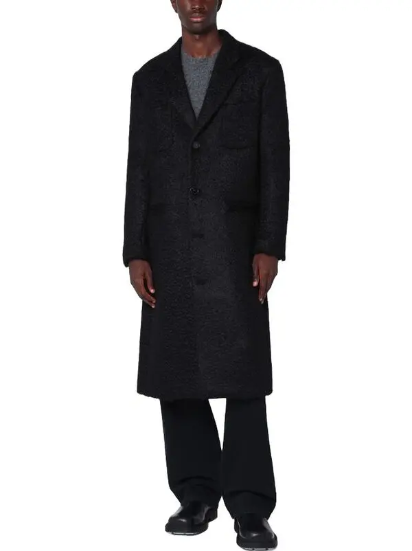 NAMACHEKO Single-breasted Wool Coat - Black