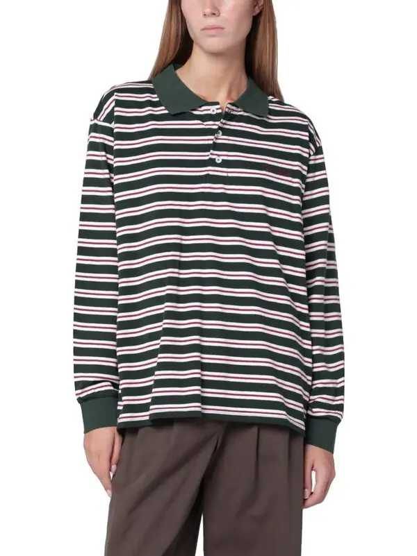 DUNST Striped Cotton Polo Shirt - Multicolor