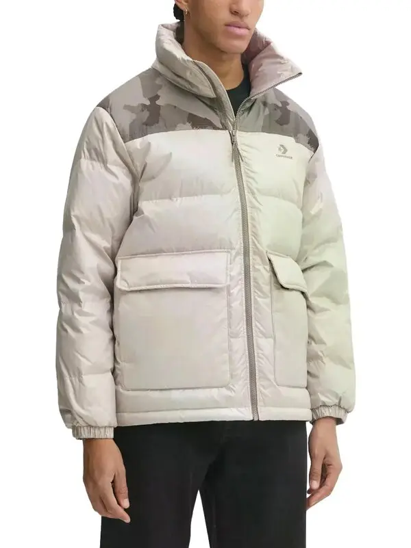 CONVERSE Panelled Zip Jacket - Grey