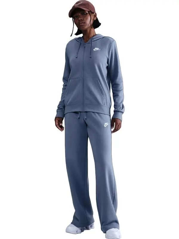 Nike Sportswear Club Fleece Mid-rise Wide-leg Sweatpants - Blue