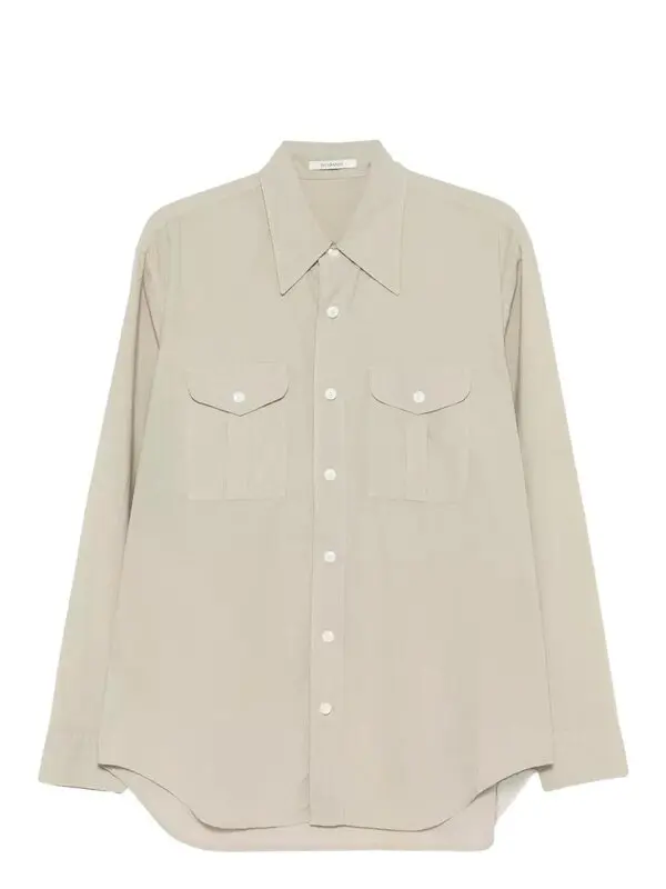Husbands Point-collar Shirt - Green