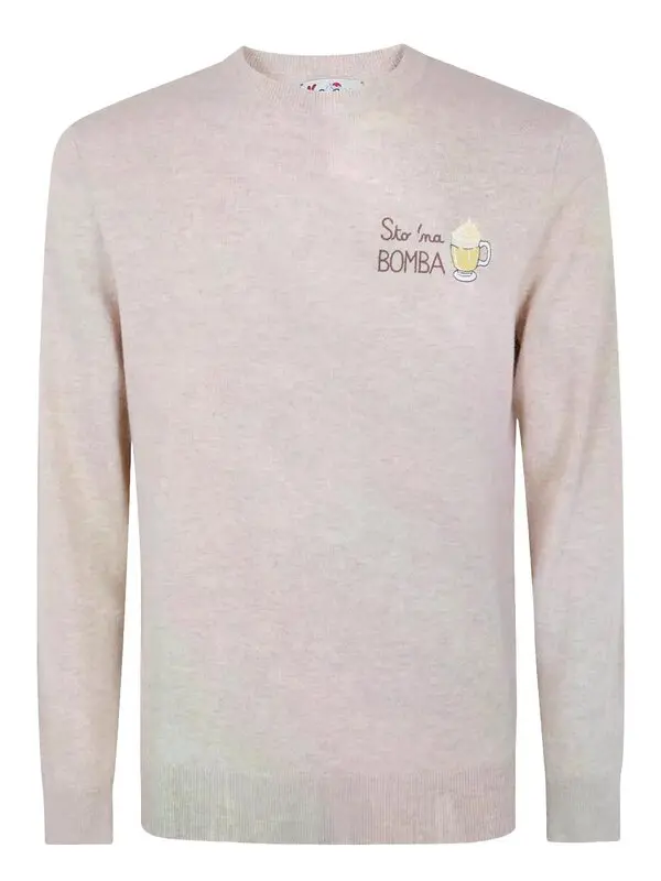 MC2 SAINT BARTH Heron Embroidered Sweater - Neutrals