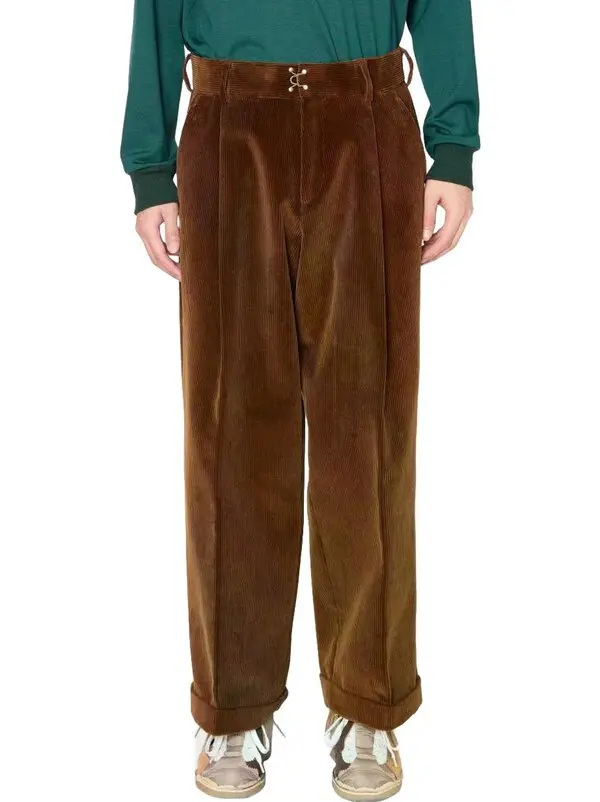 Kolor Pleated Corduroy Trousers - Brown