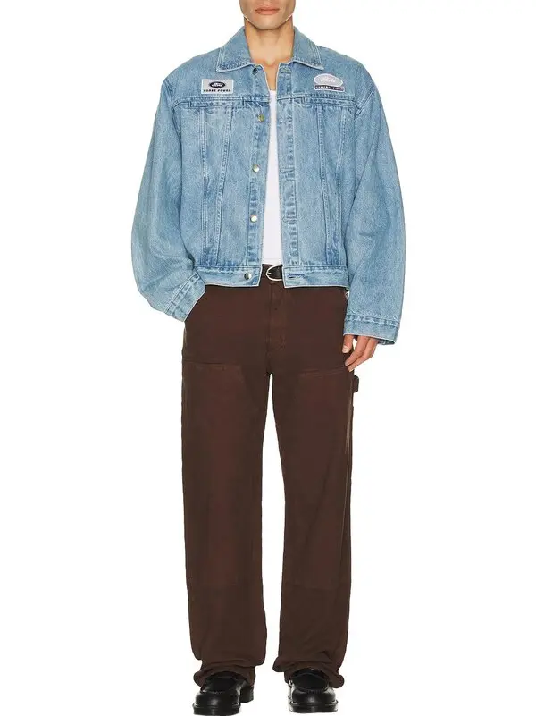 SIEGELMAN STABLE X Ford Patched Denim Jacket - Blue Indigo