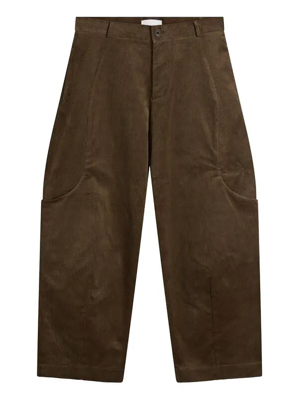 SAGE NATION Malay Corduroy Trousers - Mushroom Brown