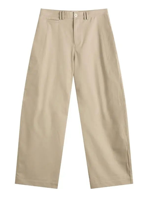 SAGE NATION Wide Tailored Trousers - Beige