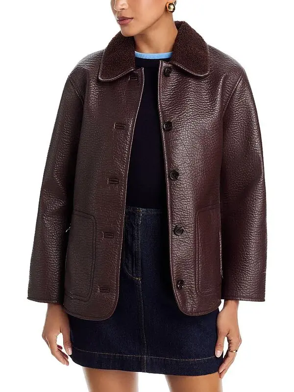 Rails Luis Faux Leather Jacket - Walnut