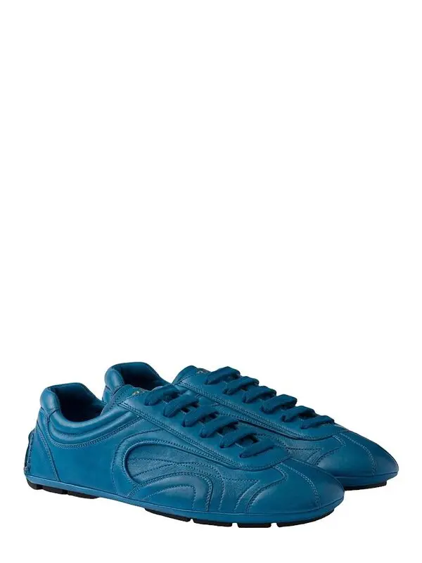 Prada Montecarlo Re-edition 2005 Antiqued Nappa Leather Sneakers - Blue