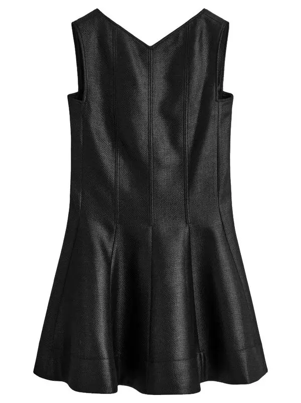 Cos Metallic Wool-blend Mini Dress - Black