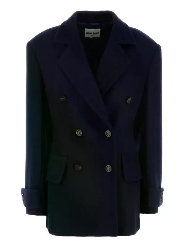Miu Miu Double-breasted Coat - Blue