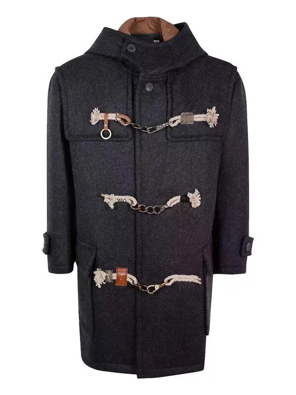 Kolor Hooded Duffle Coat - Grey