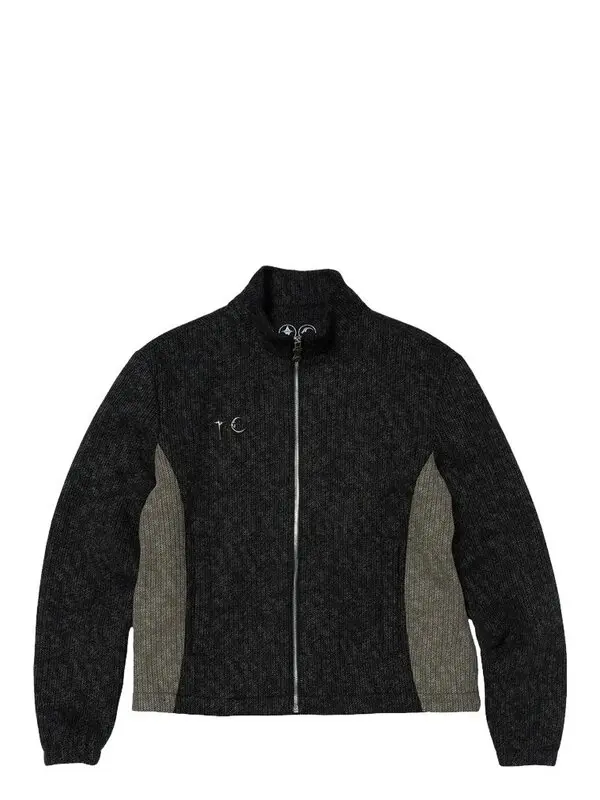 THUG CLUB Devil Peace Patch Knit Jacket - Black