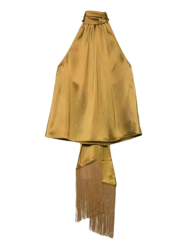 Retrofete Martina Halterneck Top - Brown