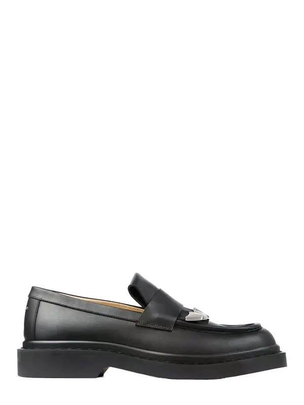 JIMMY CHOO Tassel-embellished Leather Loafers - Black