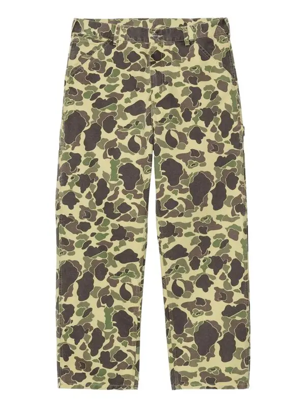 Carhartt Work In Progress Duck Single Knee Pant - 2eq06 Camo Duck, Green