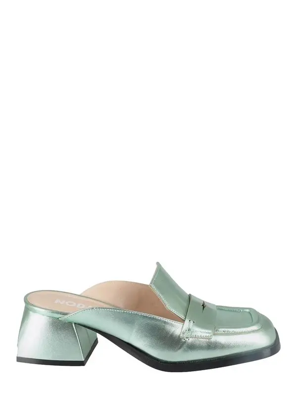 NODALETO High Heel Mules - Lime