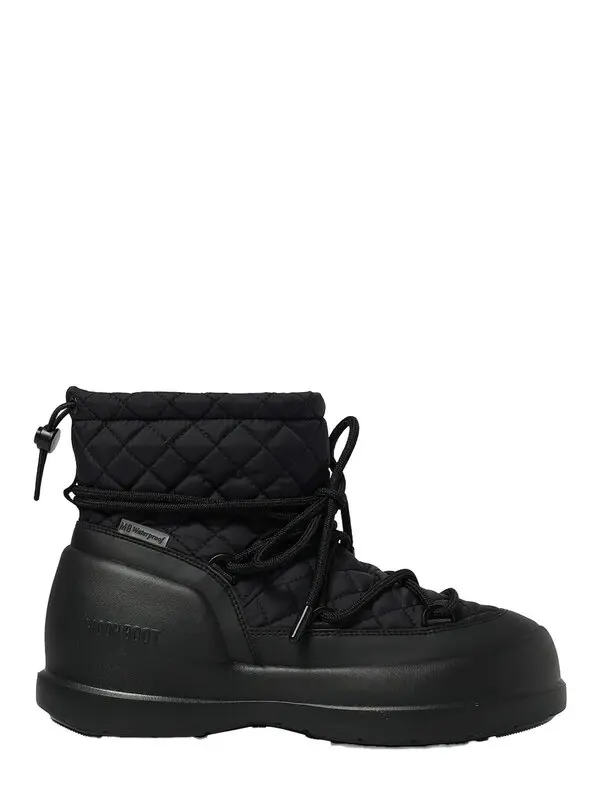 Moon Boot Flat Ankle Boots - Black