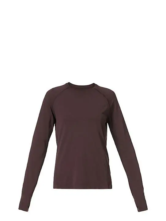 Sweaty Betty Athlete Featherweight Long-sleeved Woven Top - Sable Brown