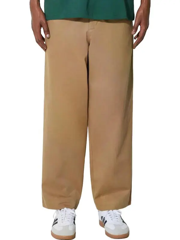 Fred Perry Logo-embroidered Cotton Trousers - Brown