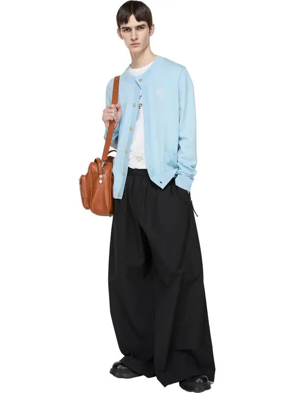 Acne Studios Wool Crewneck Cardigan - Ice Blue