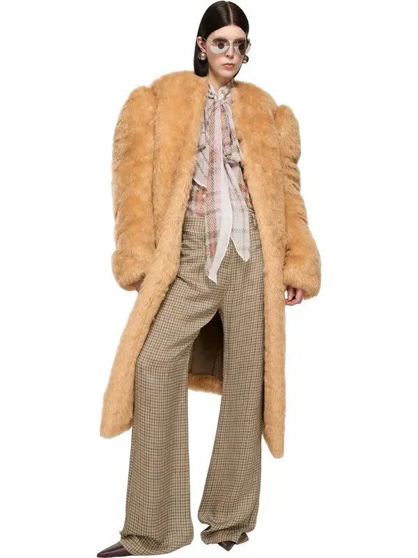 Acne Studios Check Tailored Trousers - Beige