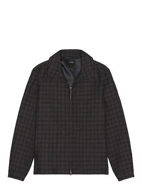 Vince Plaid Zip-up Jacket - Charcoal