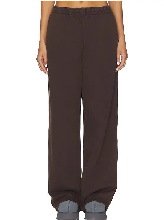 SKIMS Boyfriend Fleece Sweatpant - Espresso