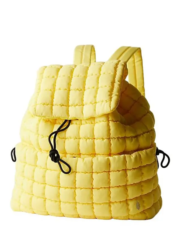 Free People Quilted Hiker Backpack - Sour Citrus