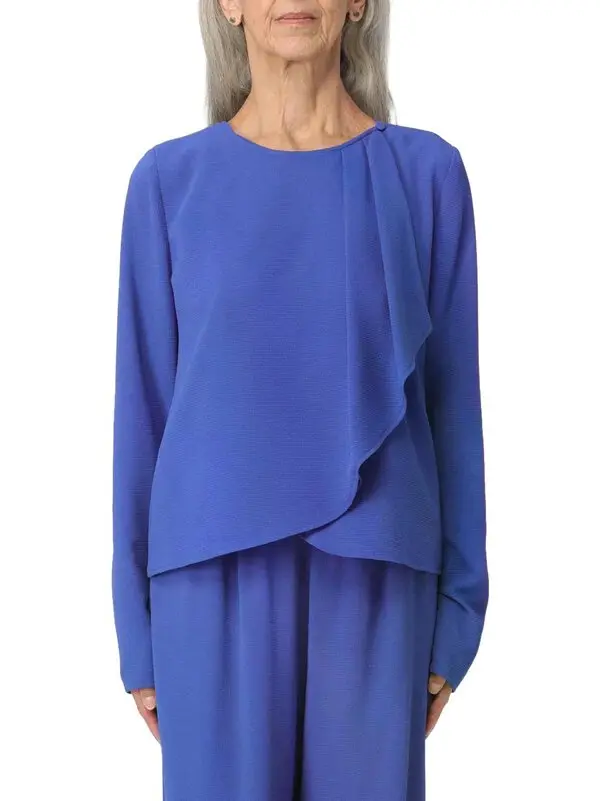 Giorgio Armani Ruffled Top - Blue