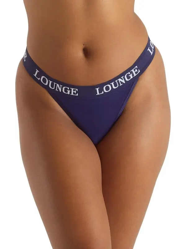 Lounge Bamboo Triangle Thong - Blue