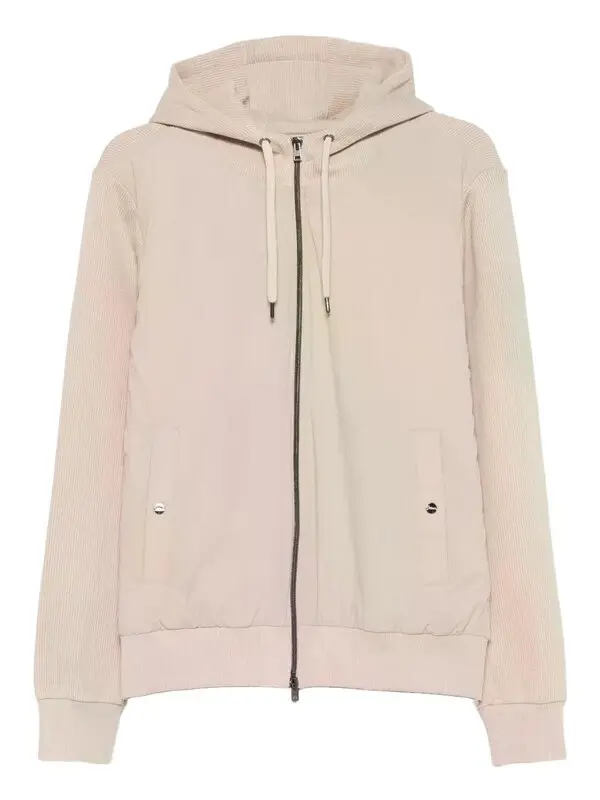 Herno Hooded Zip-up Jacket - Neutrals