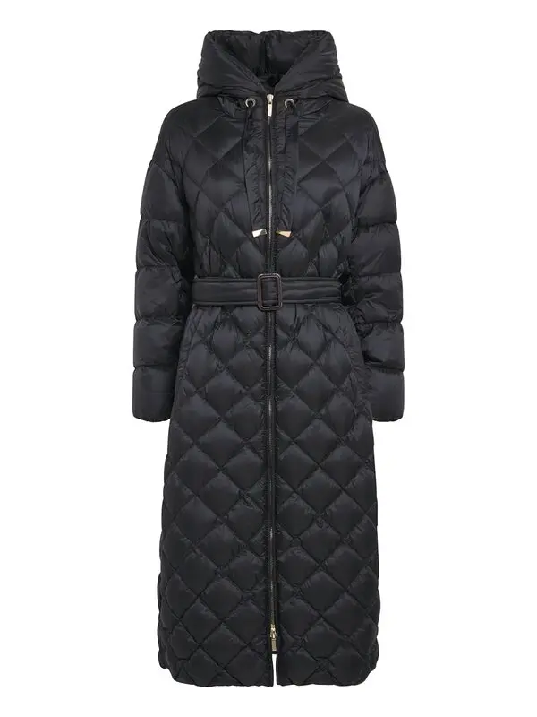 Max Mara The Cube Quilted Down Parka Coat - Black