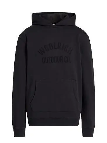 Woolrich Cotton French Terry Logo Hoodie - Black
