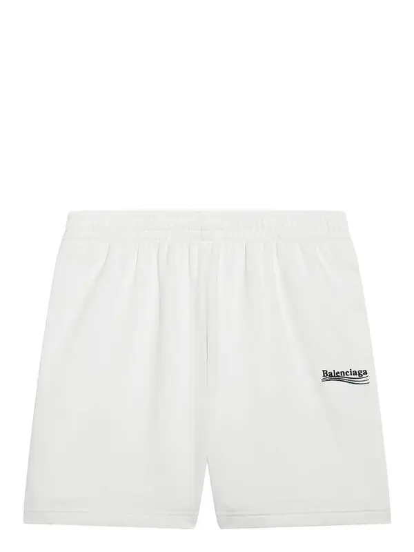 Balenciaga Political Campaign Sweat Shorts - White