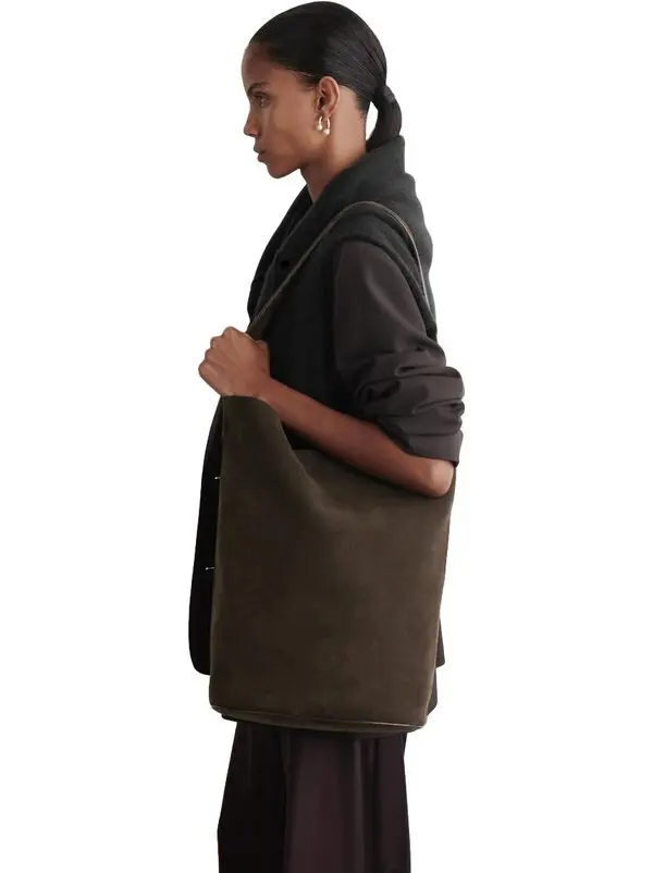 Cos Paradigm Suede Tote Bag - Brown