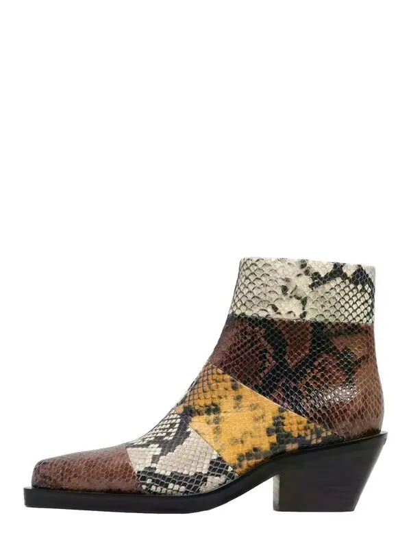 Bimba Y Lola 40mm Leather Zip Boots - Brown