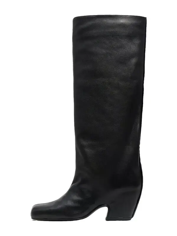Bimba Y Lola 55mm Square-toe Leather Boots - Black