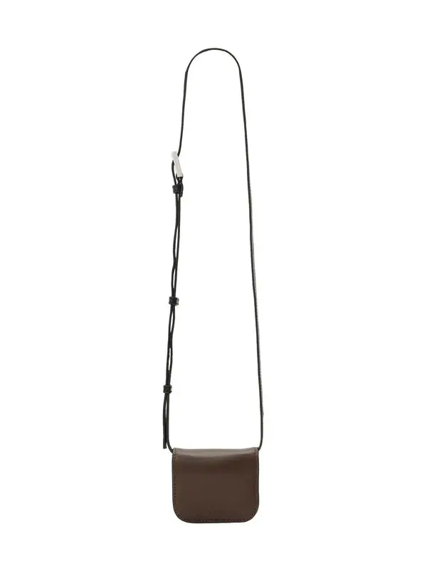 All Saints Maeve Leather Cardholder Crossbody - Fango Brown