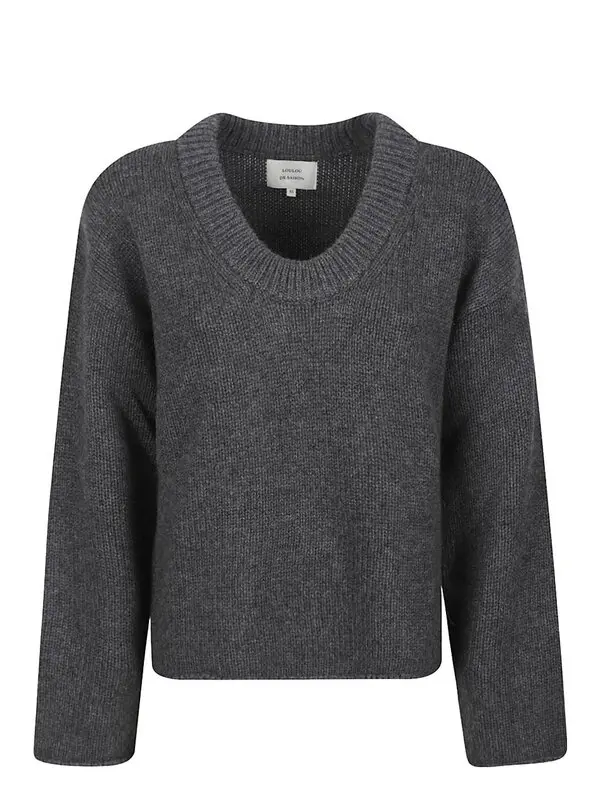 Loulou De Saison Derry U Neck Cashmere Sweater - Grey