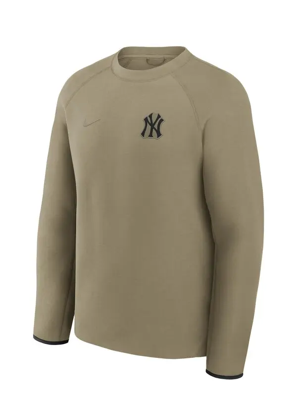 Nike New York Yankees Tech Fleece Mlb Pullover Crew - Brown