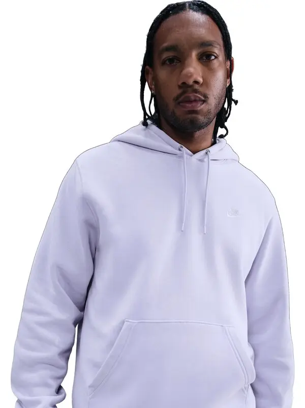 Nike Sportswear Club Washed Fleece Hoodie - Grey